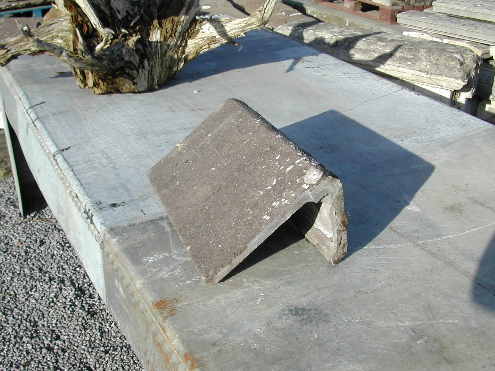 Bath stone ridge tile with roll top | Ben's Tiles and Reclamation Ltd